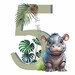 Safari Numbers PNG, Jungle Clipart, Safari Animals, Numbers Clipart ...