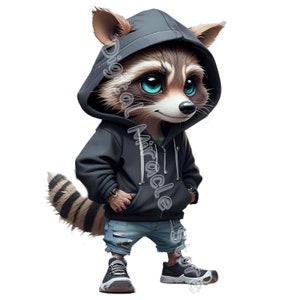 Hip Hop Raccoon, Cartoon Raccoon, Funny Raccoon PNG, Raccoon With Hat ...