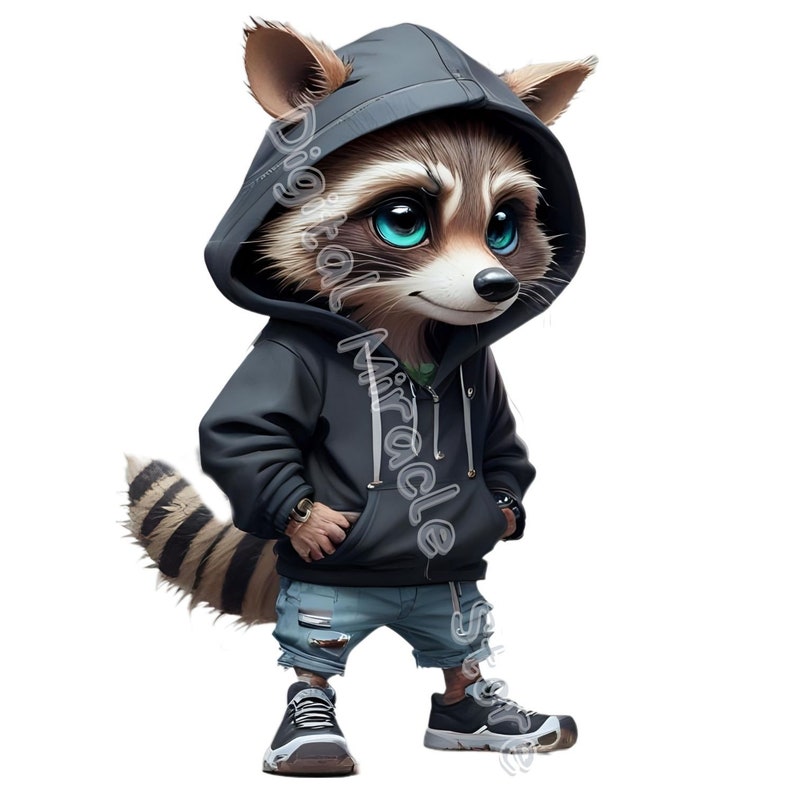 Hip Hop Raccoon, Cartoon Raccoon, Funny Raccoon PNG, Raccoon With Hat ...