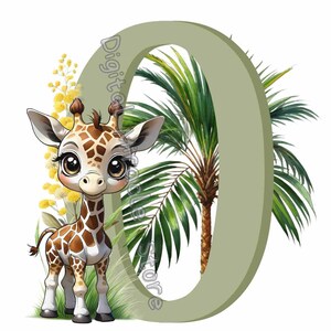 Safari Numbers PNG, Jungle Clipart, Safari Animals, Numbers Clipart ...