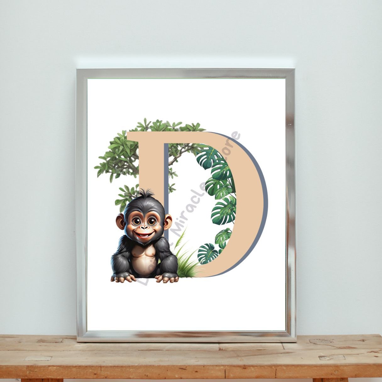 Letter D, Jungle Alphabet, Cute Safari Animals Clipart, Jungle Animal ...