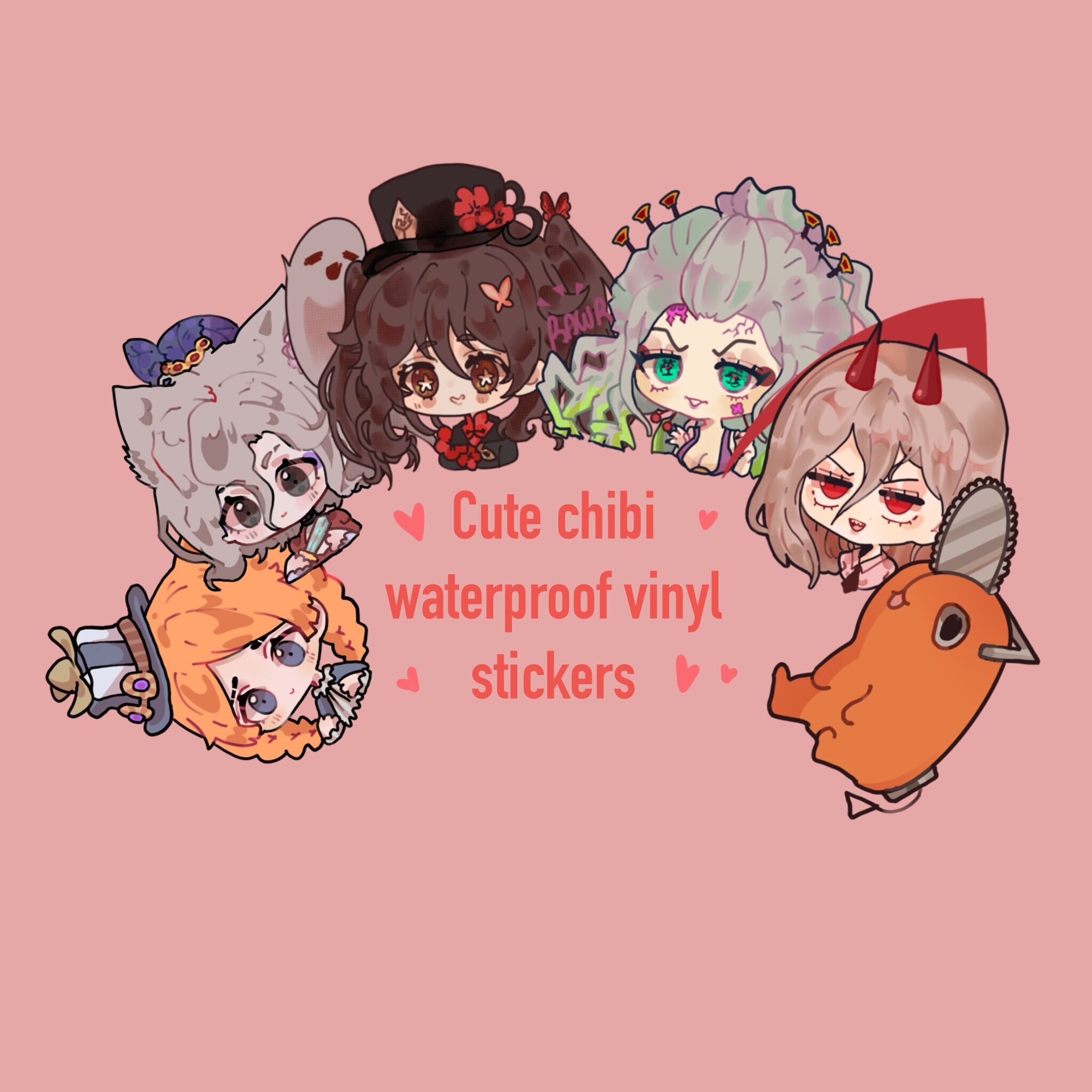 Cute Chibi Waterproof Vinyl Stickers | Games and Anime | Identityv ...