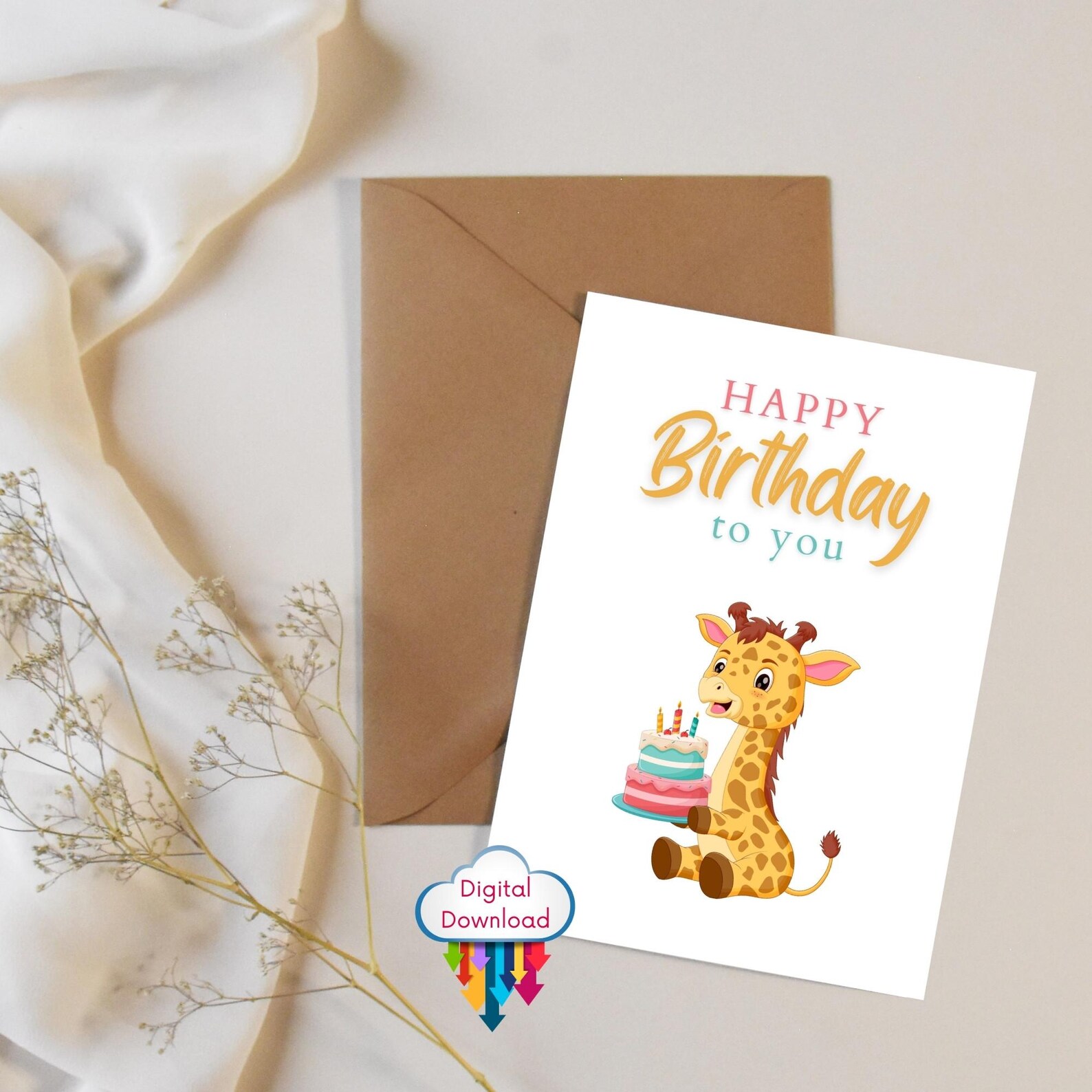 Happy Birthday Card With Animals, Make a Birthday Wish Printable ...
