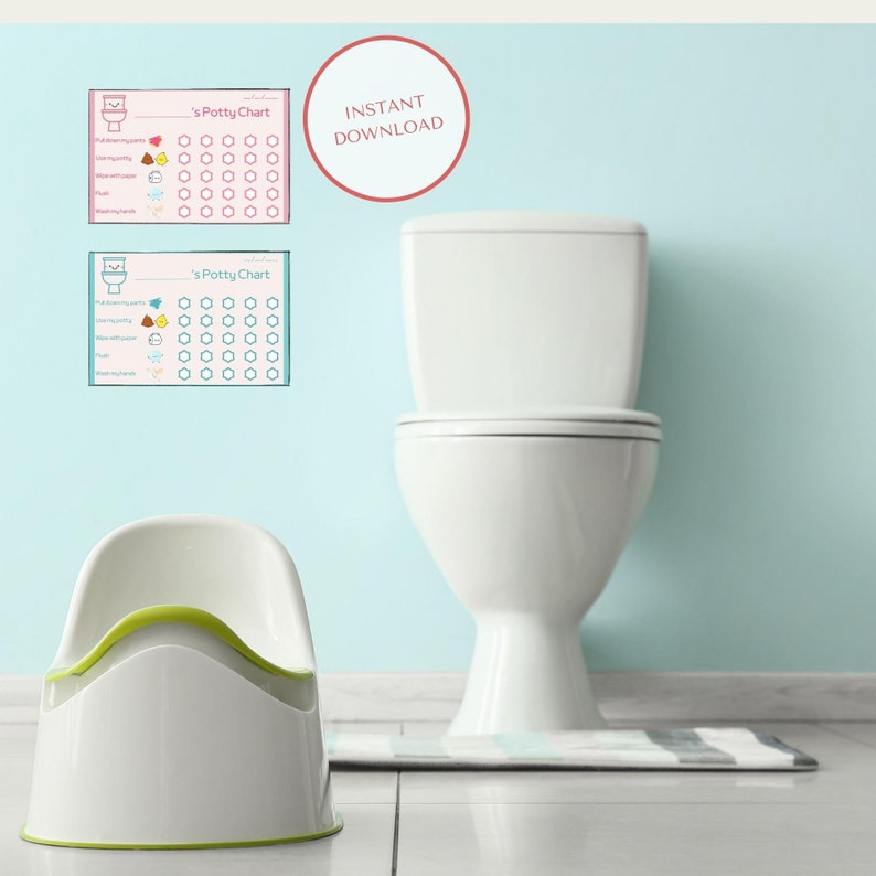 Printable Best Potty Training Chart, Peed, Pood, Cute Fun Colors, Multi ...