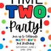 Time Two Party Birthday Invitation 2nd Birthday Party Invite Printable ...