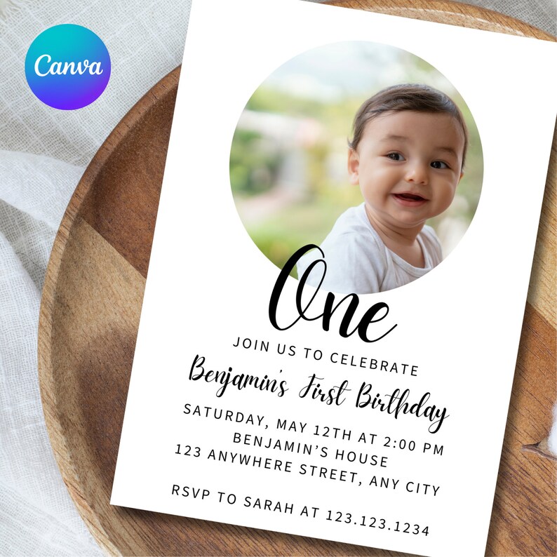 First Birthday Invitation First Birthday Party Invite - Etsy