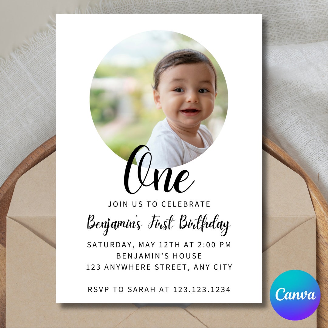 First Birthday Invitation First Birthday Party Invite - Etsy