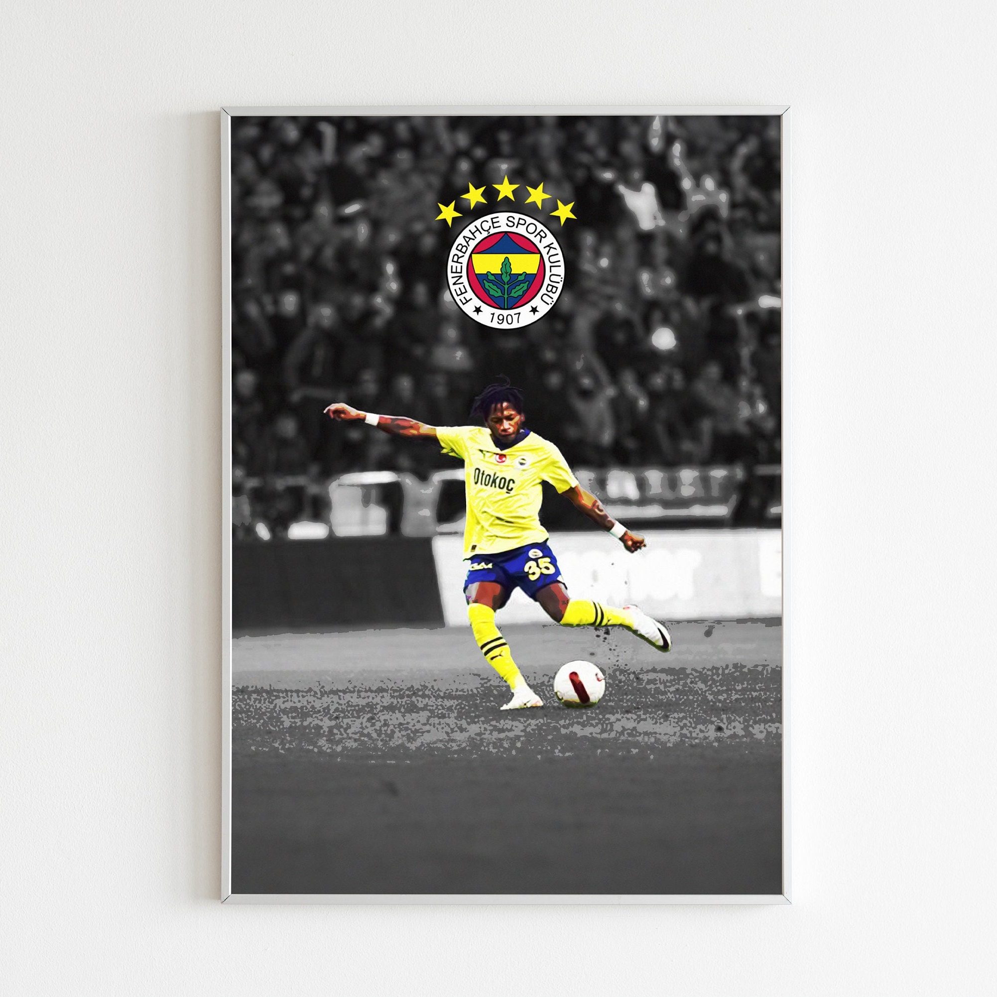 Fred Poster, Fener Poster, Retro Color Home Decor, Football Art Print ...