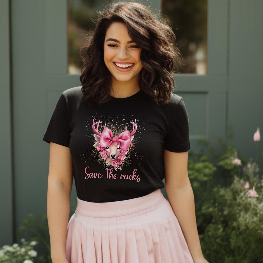 Save the Racks Breast Cancer Awareness T Shirt/coquette Mastectomy ...