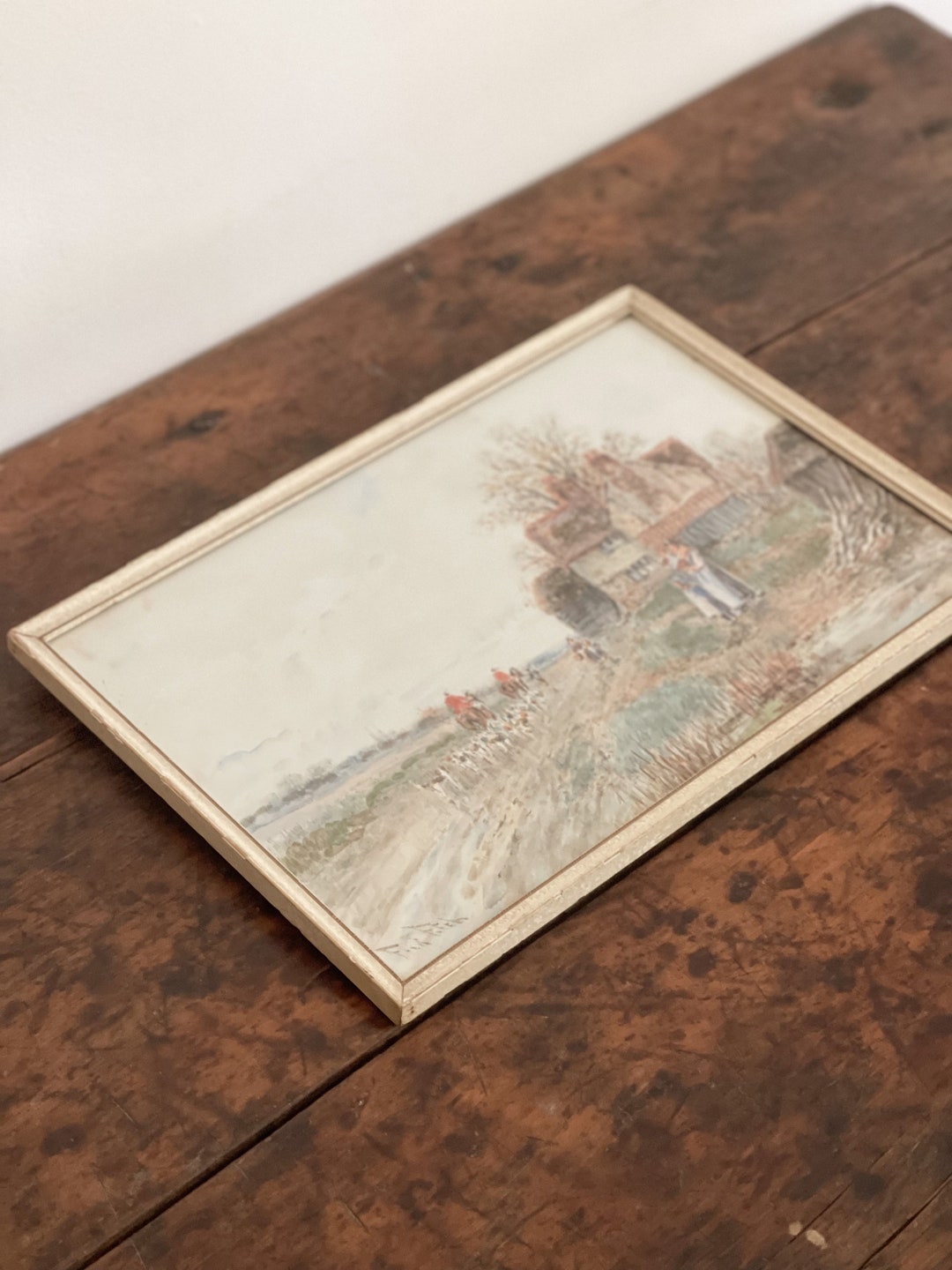Original Antique Watercolor Painting (1880-1925) Signed by Fred Fitch ...
