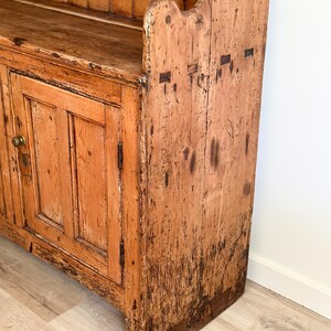 Antique Irish Pine Step Back Hutch - Etsy