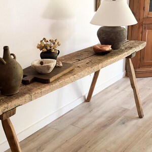 Monumental Antique French Butcher Block Console Table - Etsy