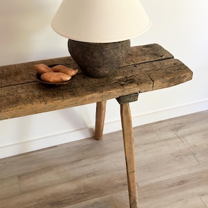 Monumental Antique French Butcher Block Console Table - Etsy