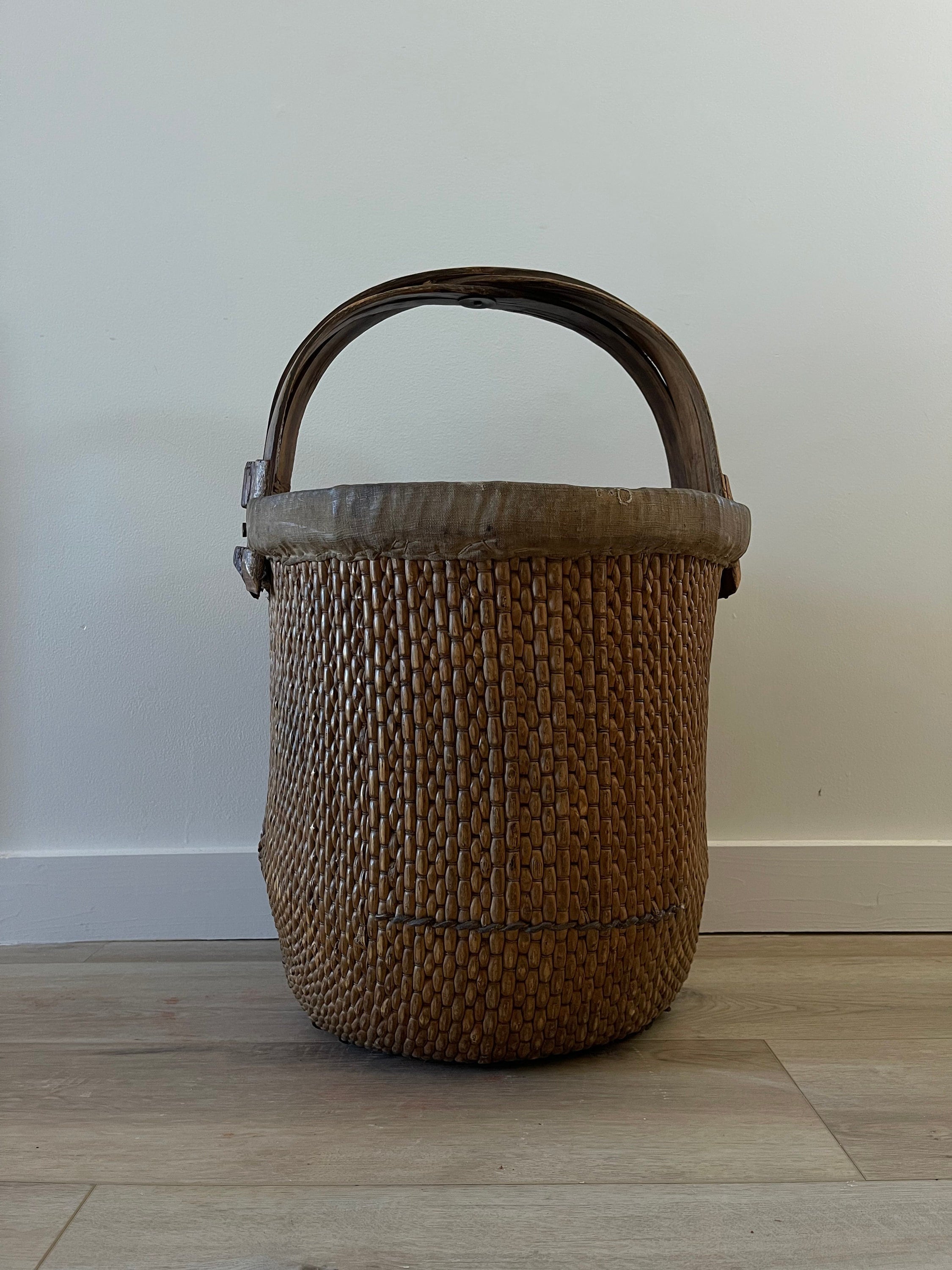 Antique Chinese Rice Basket - Etsy