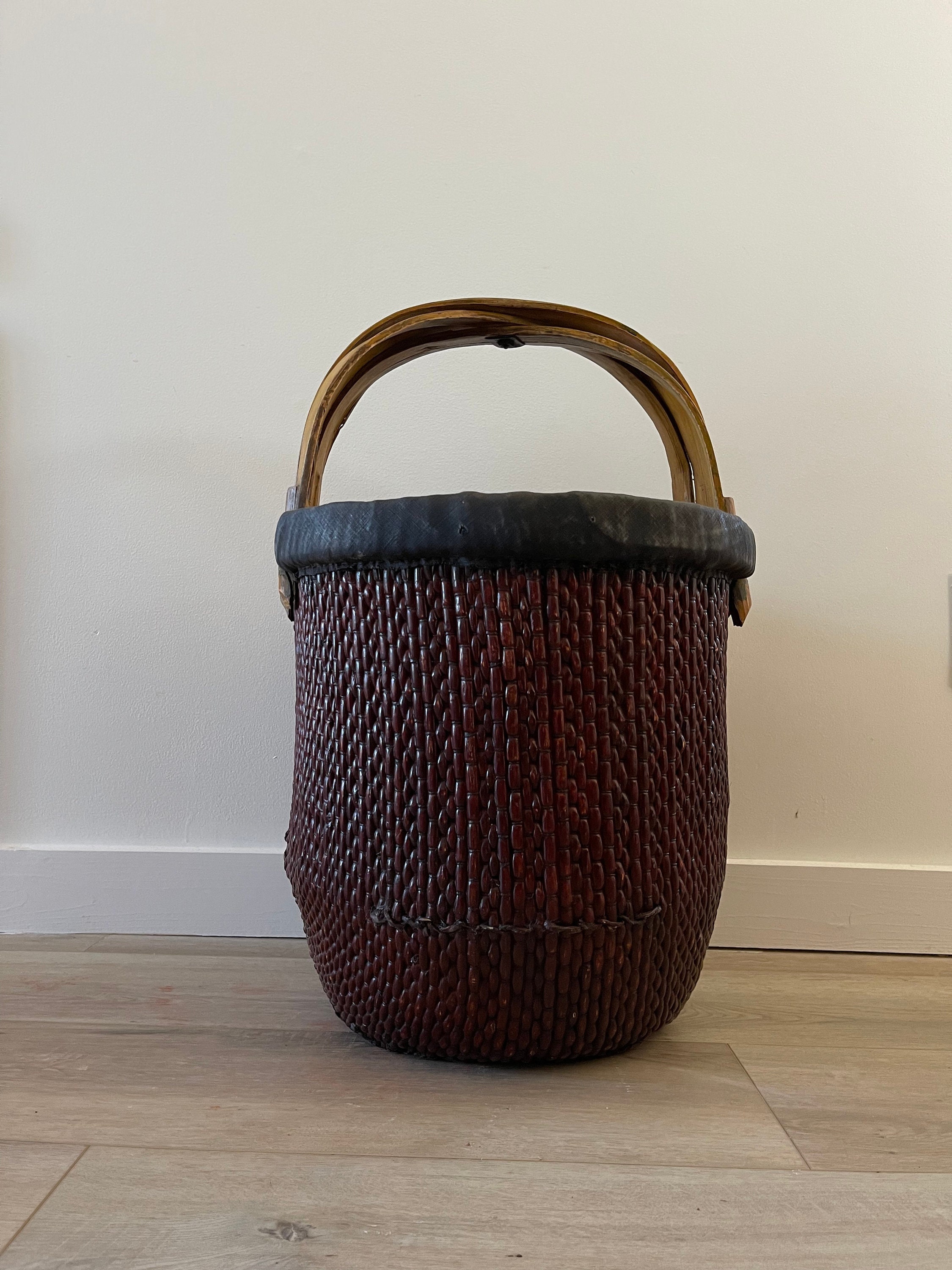 Antique Chinese Rice Basket - Etsy