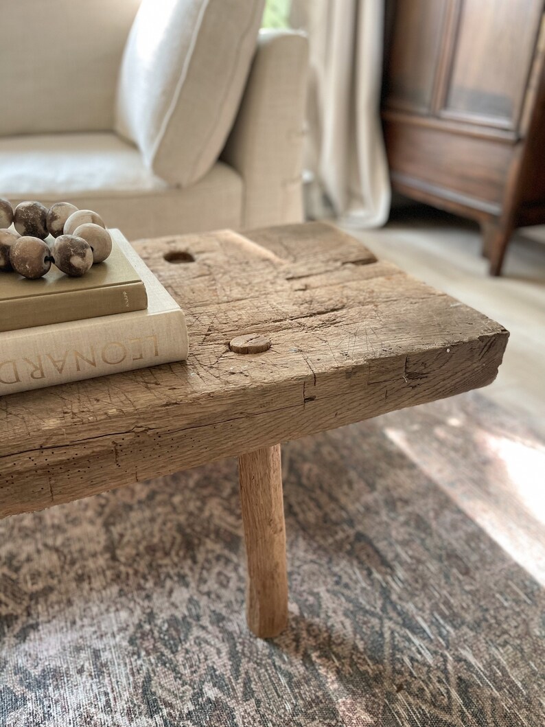 Antique Hungarian Butcher Block Coffee Table - Etsy
