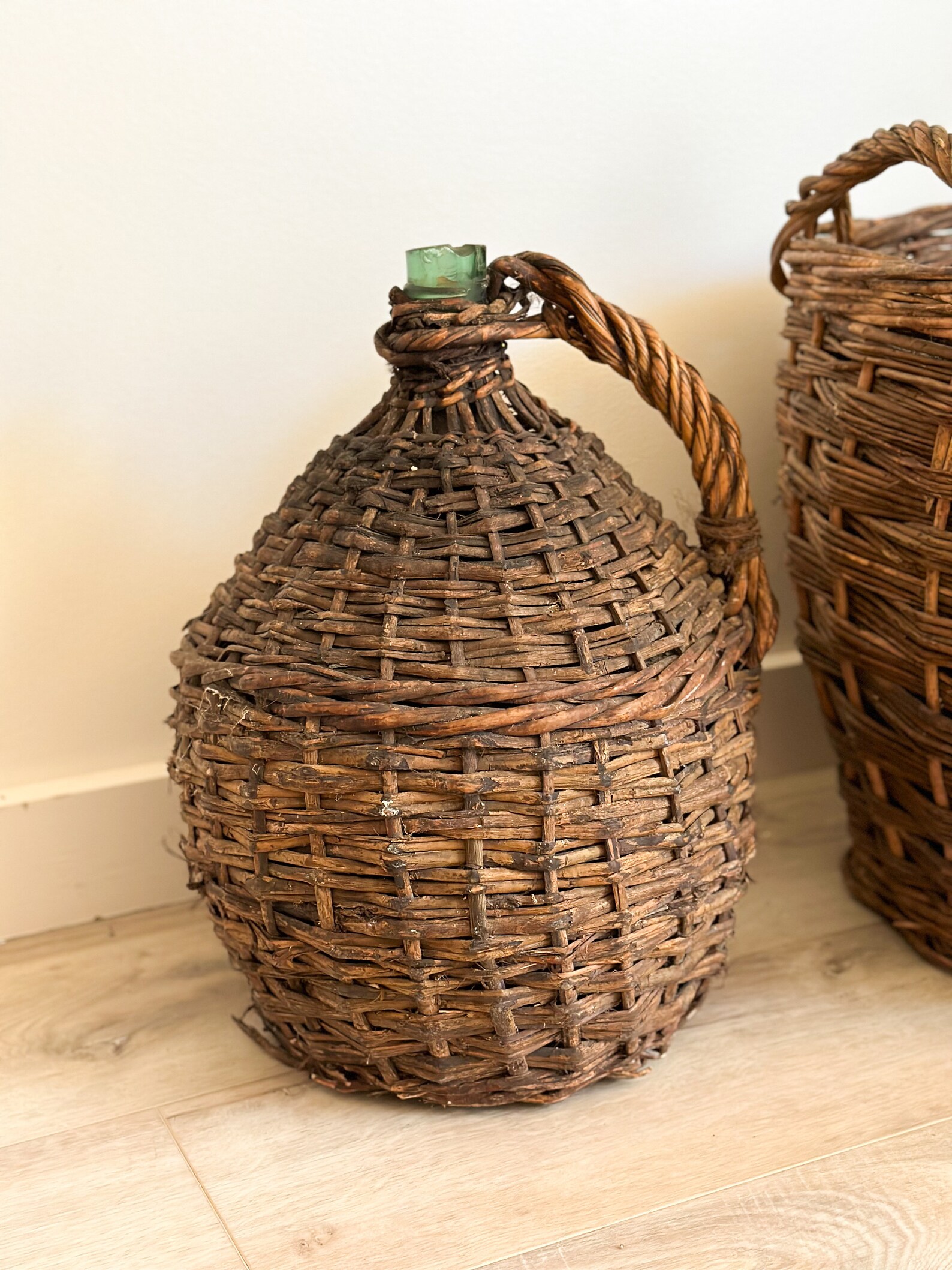 Large Vintage French Demijohn Jug - Etsy