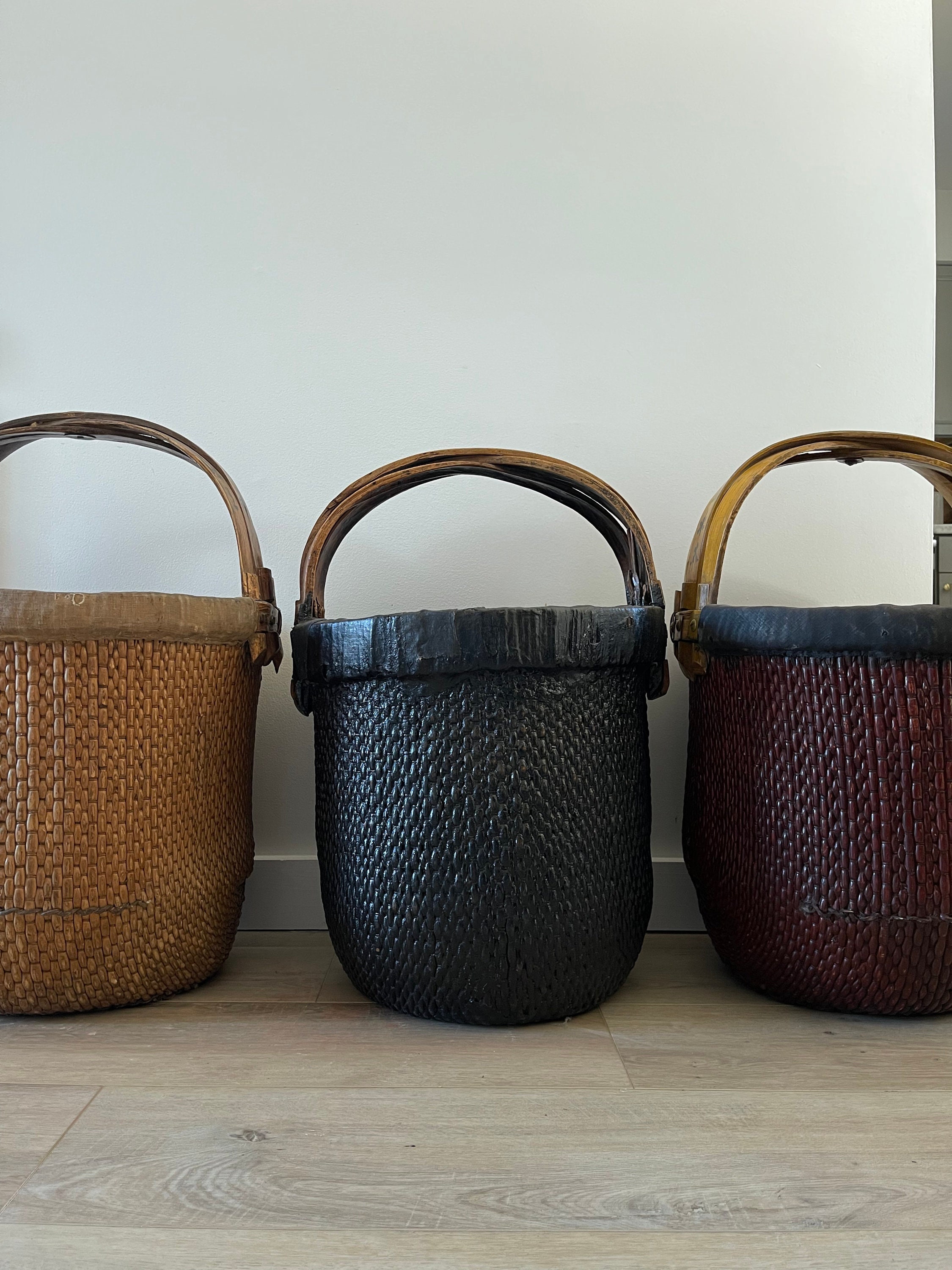 Antique Chinese Rice Basket - Etsy