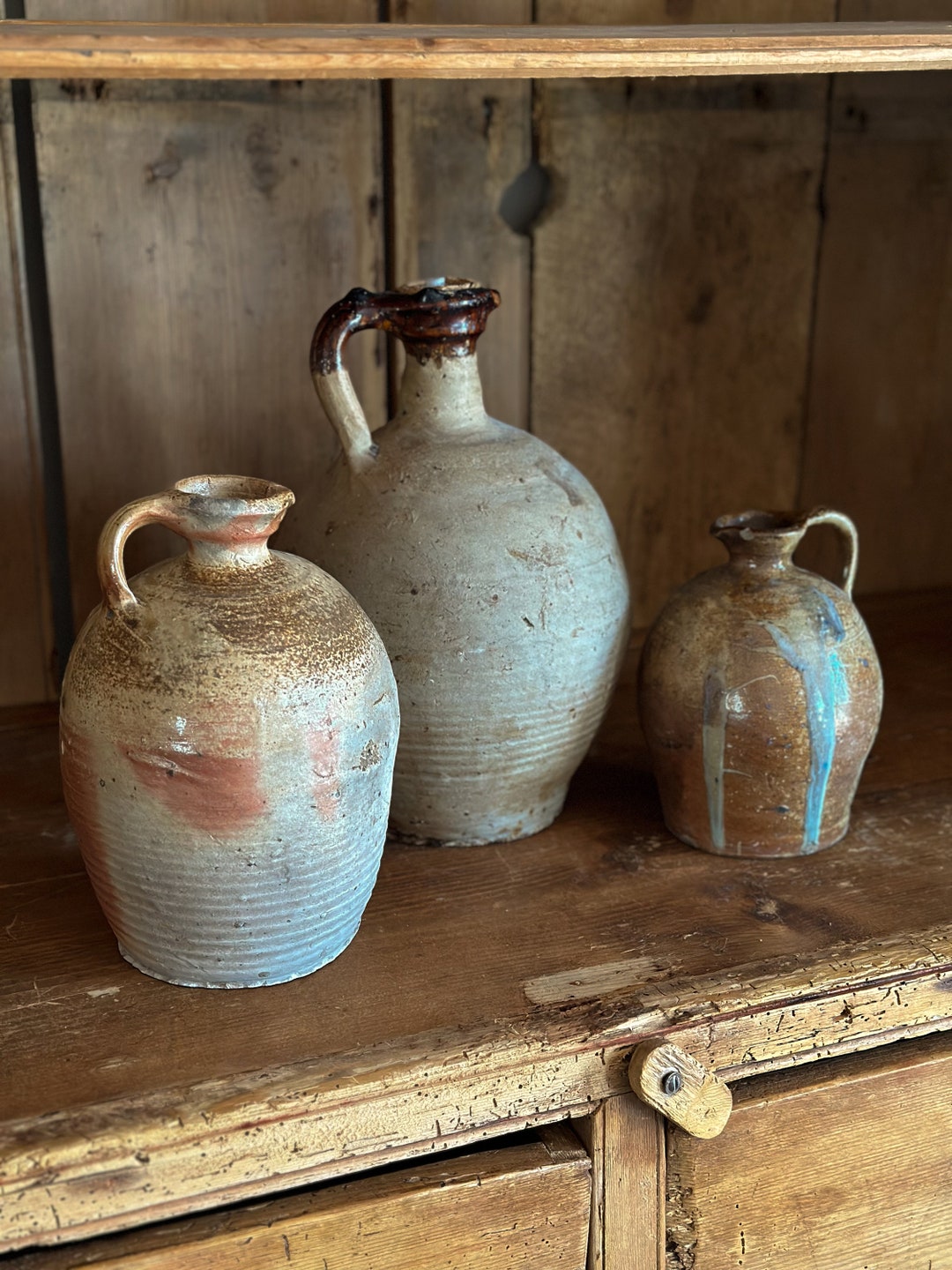 Antique French Provincial Earthenware Jugs and Pots - Etsy