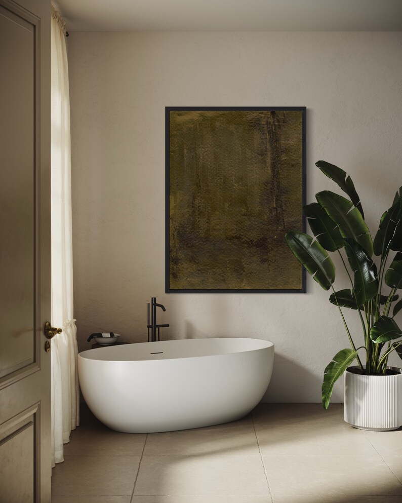 Olive Green Abstract Painting Digital Download - Etsy