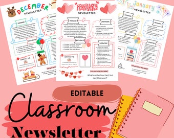 August Newsletter Template, Editable Newsletter, Monthly Newsletter ...