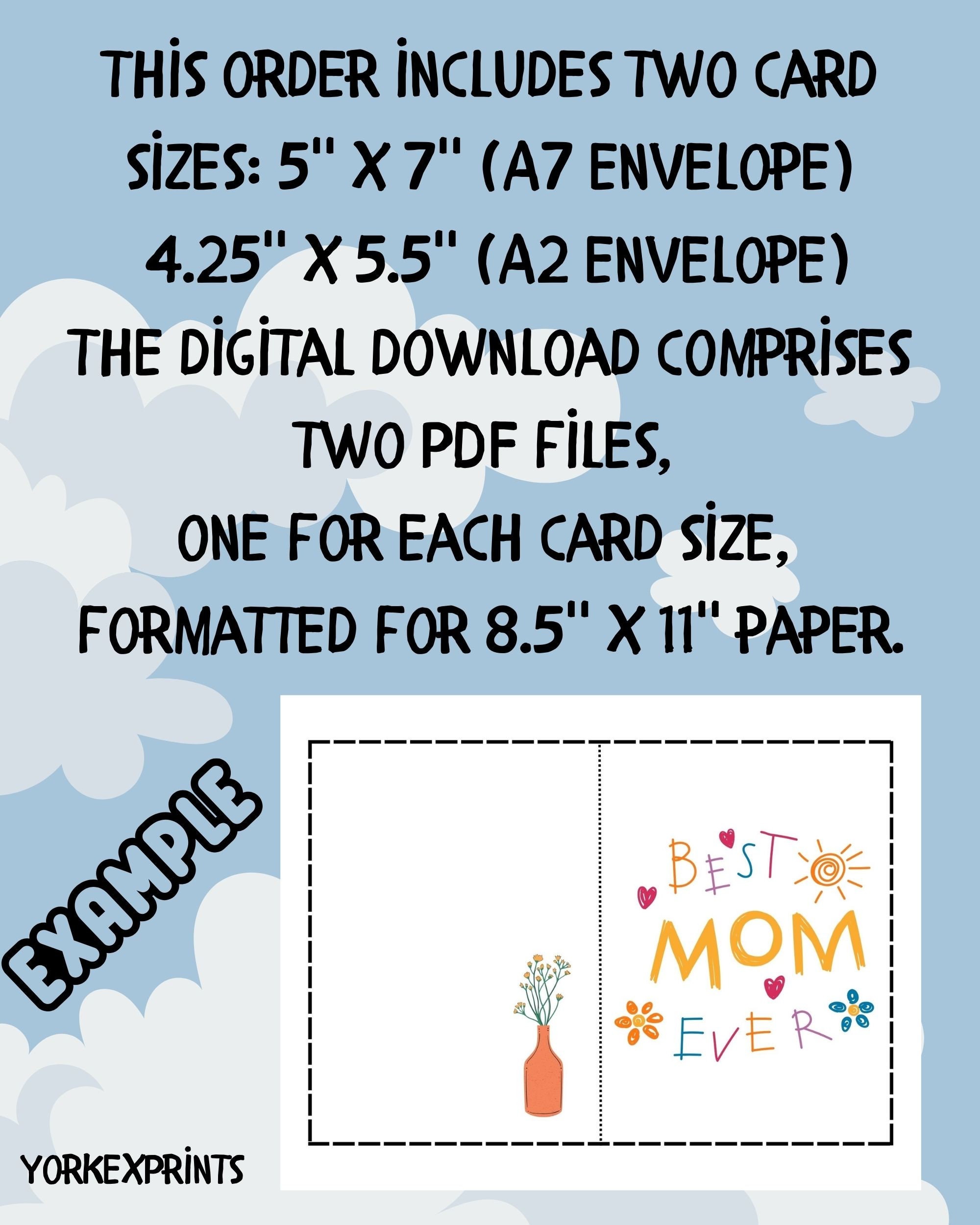 Printable Cards Mom Birthday DIGITAL Printable Mothers Day - Etsy