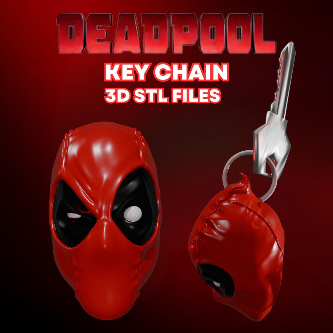 3D Deadpool Key Chain, Textured Deadpool Key Chain, Deadpool Helmet ...