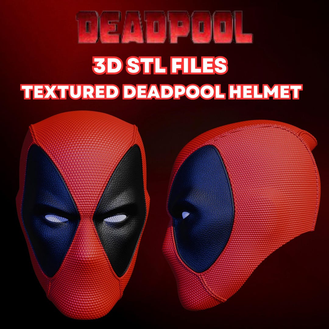 Casco Deadpool 3D, Máscara Texturizada Deadpool, Máscara Facial ...