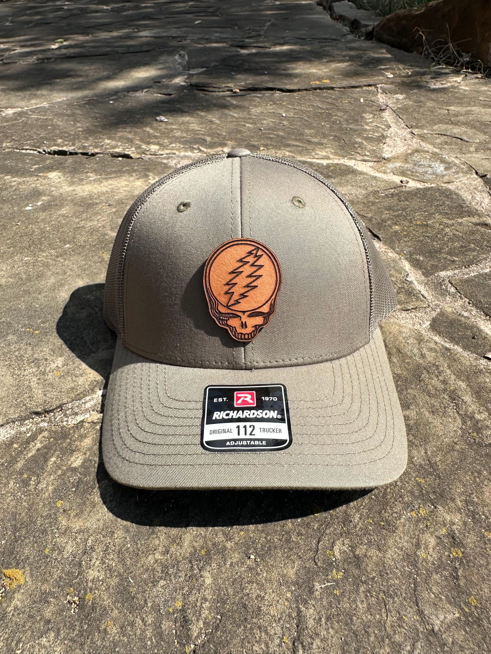 Grateful Dead | Steal Your Face Patch Hat | Laser Engraved | Genuine ...