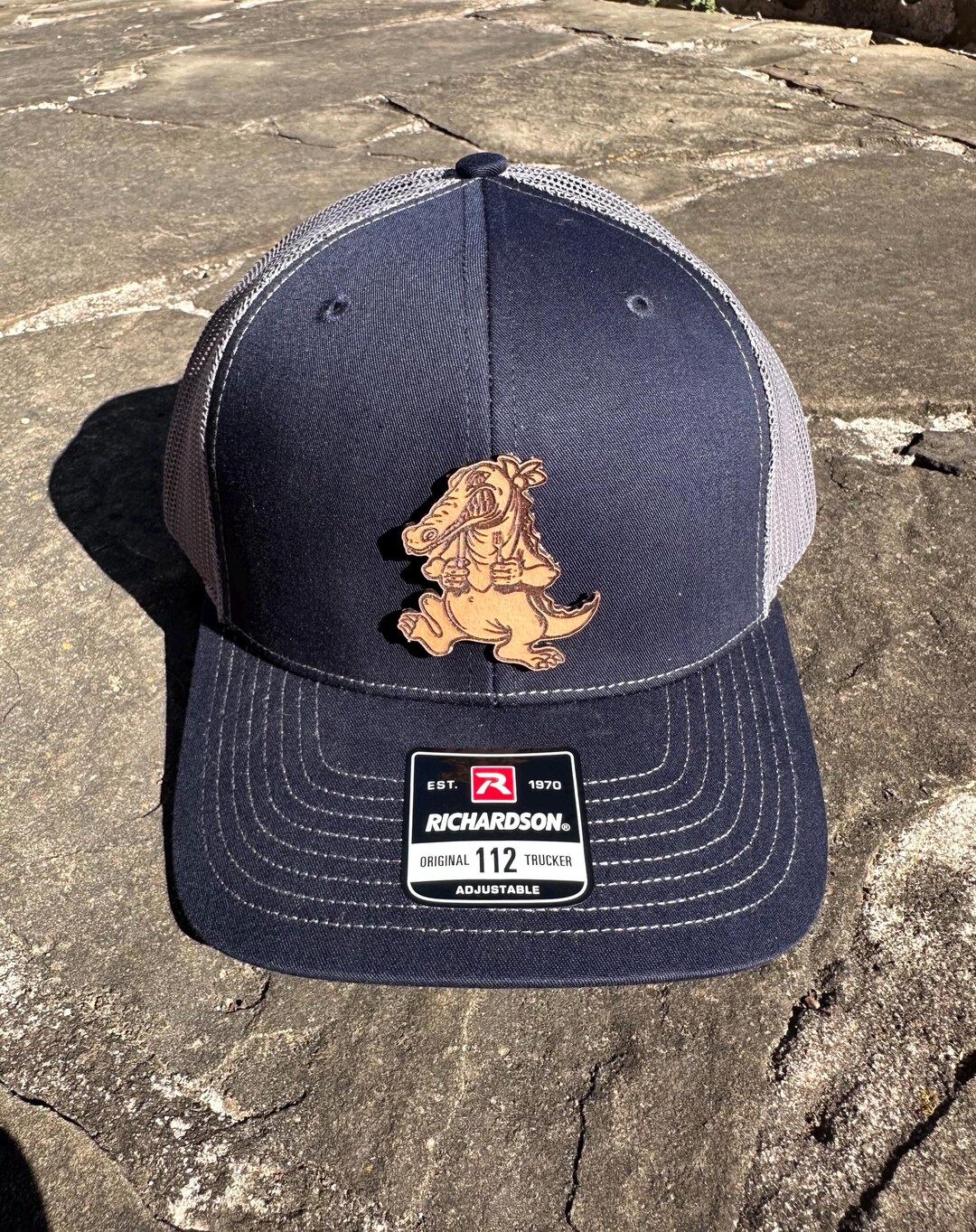 Grateful Dead | Alligator Patch Hat | Laser Engraved | Genuine Leather ...