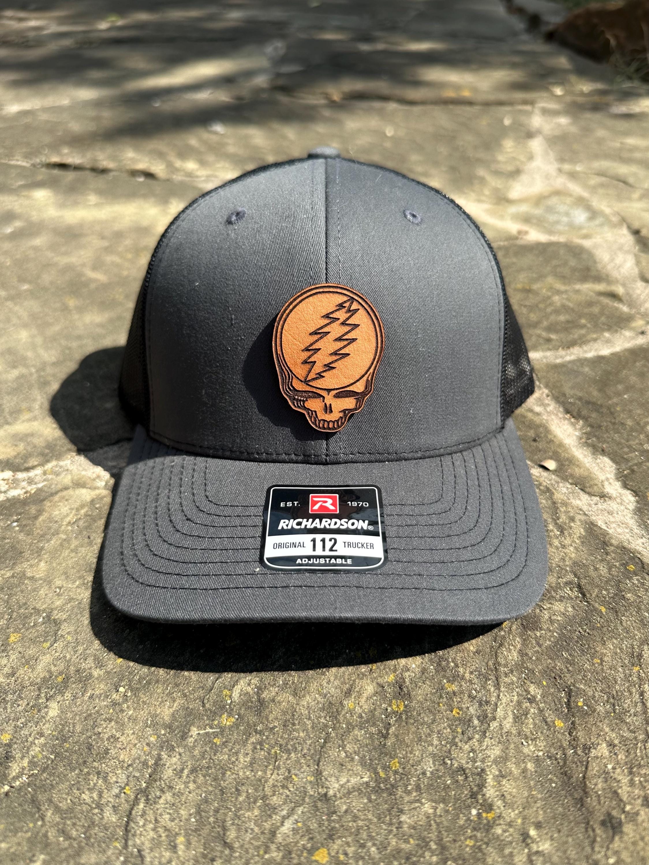 Grateful Dead | Steal Your Face Patch Hat | Laser Engraved | Genuine ...