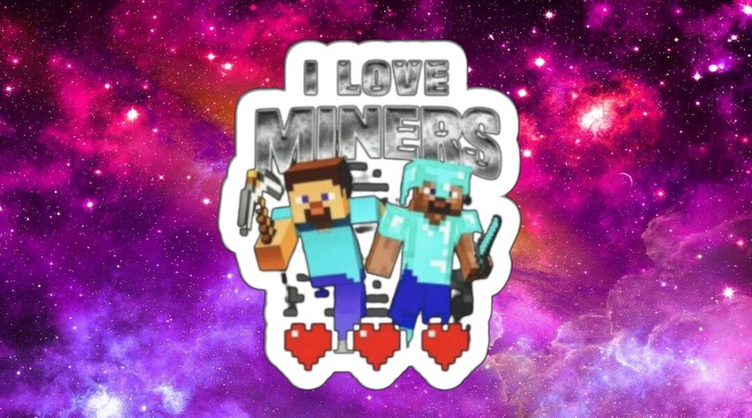 I Love Miners Minecraft, Minecraft Stickers, Minecraft Sticker ...
