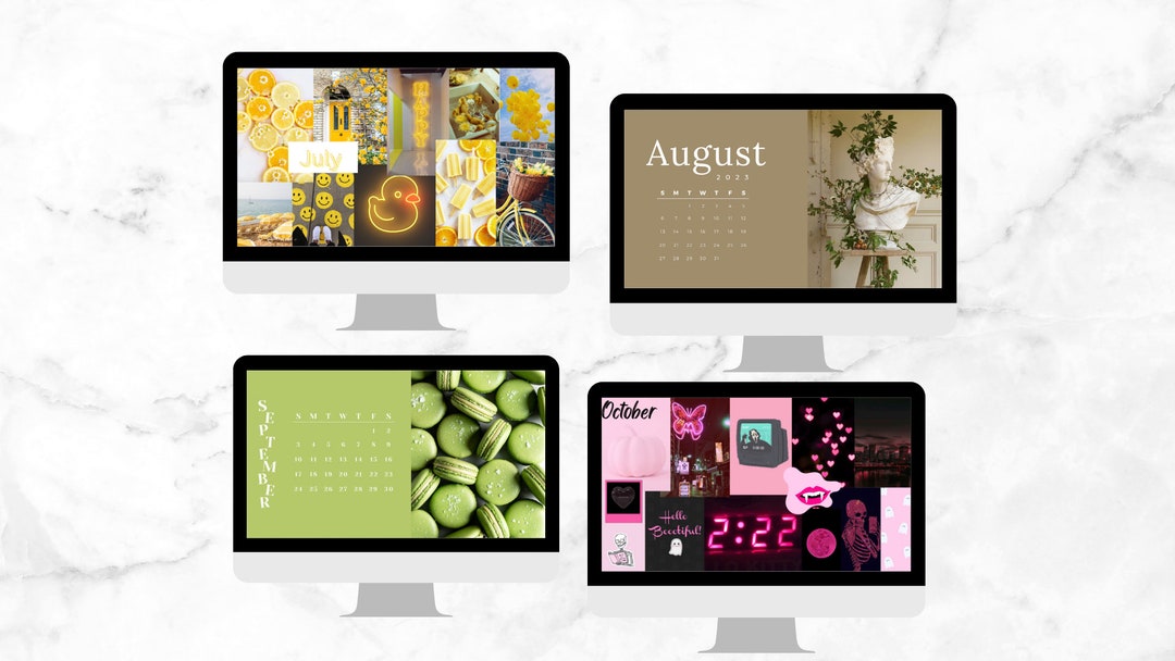 Monthly Desktop Wallpaper october 3 - Etsy