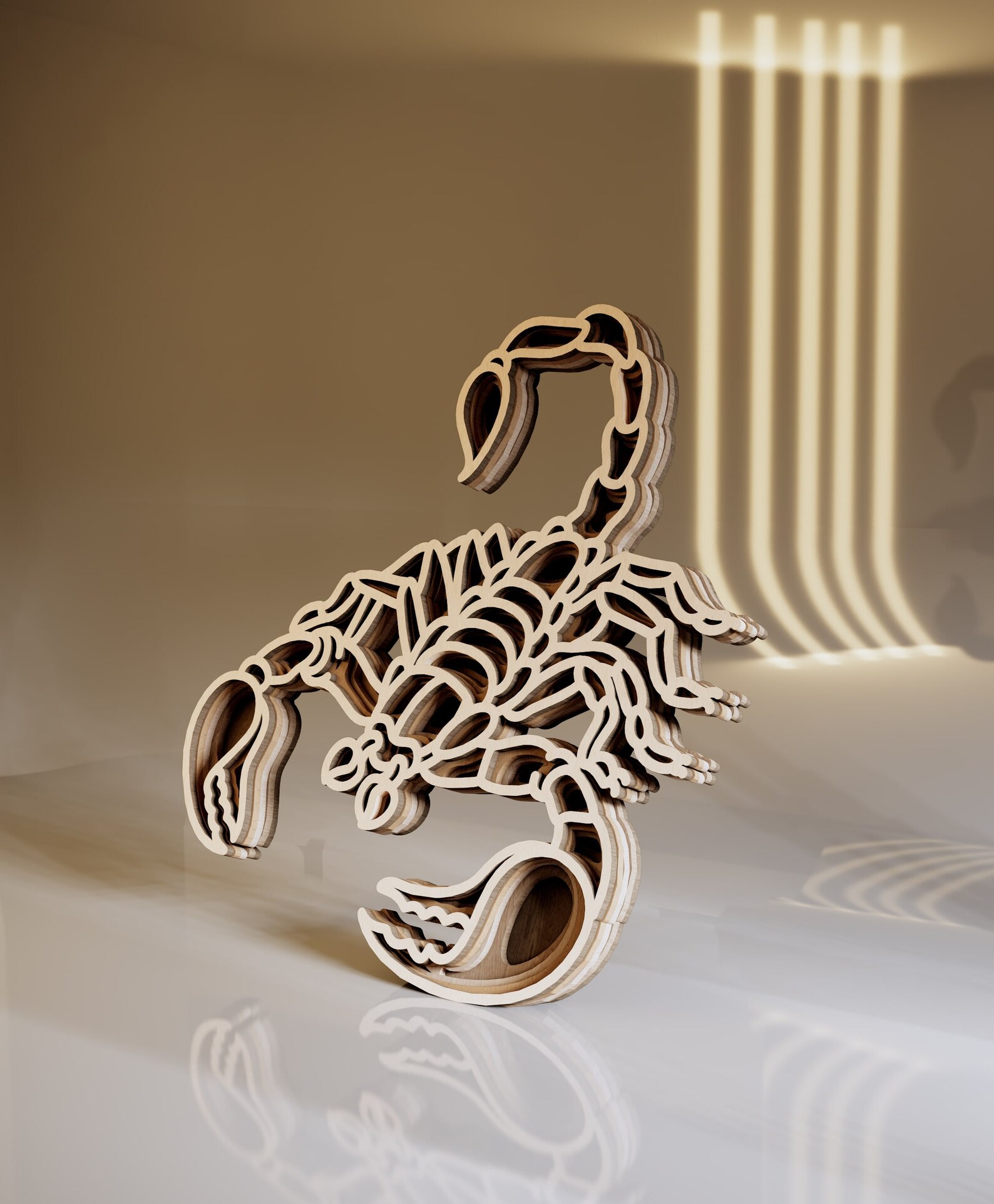 Scorpion 3D Layered SVG File, Laser Cut File, Scorpion Mandala, Digital ...
