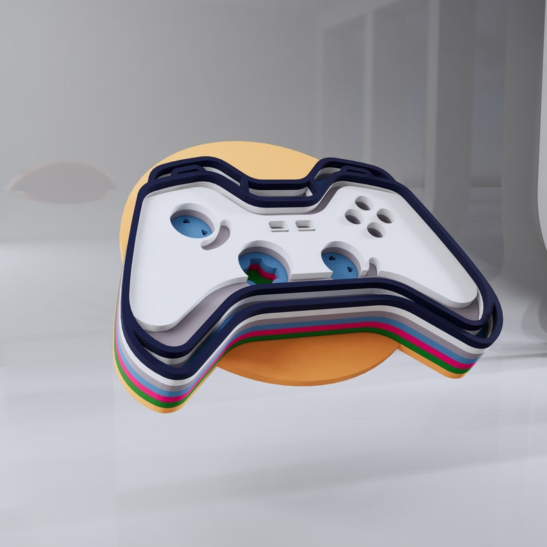 Game Controller 3D SVG File, Gamer Multilayer Design, Laser Cut Files ...