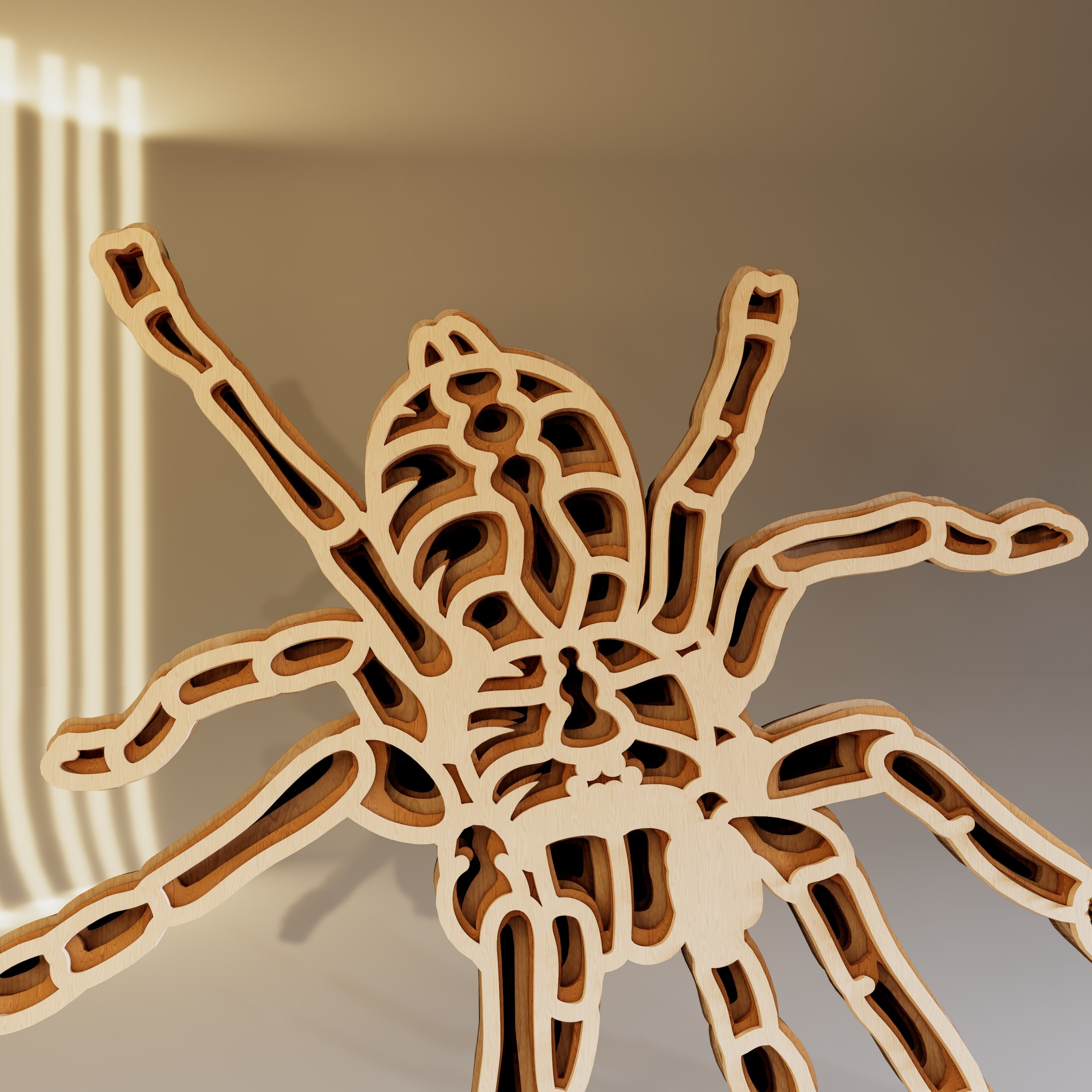 3D Spider SVG Multilayered File, Mandala Laser Cut Files, Home Decor ...