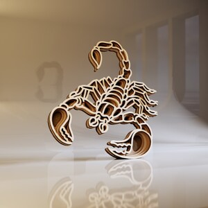 Scorpion 3D Layered SVG File, Laser Cut File, Scorpion Mandala, Digital ...
