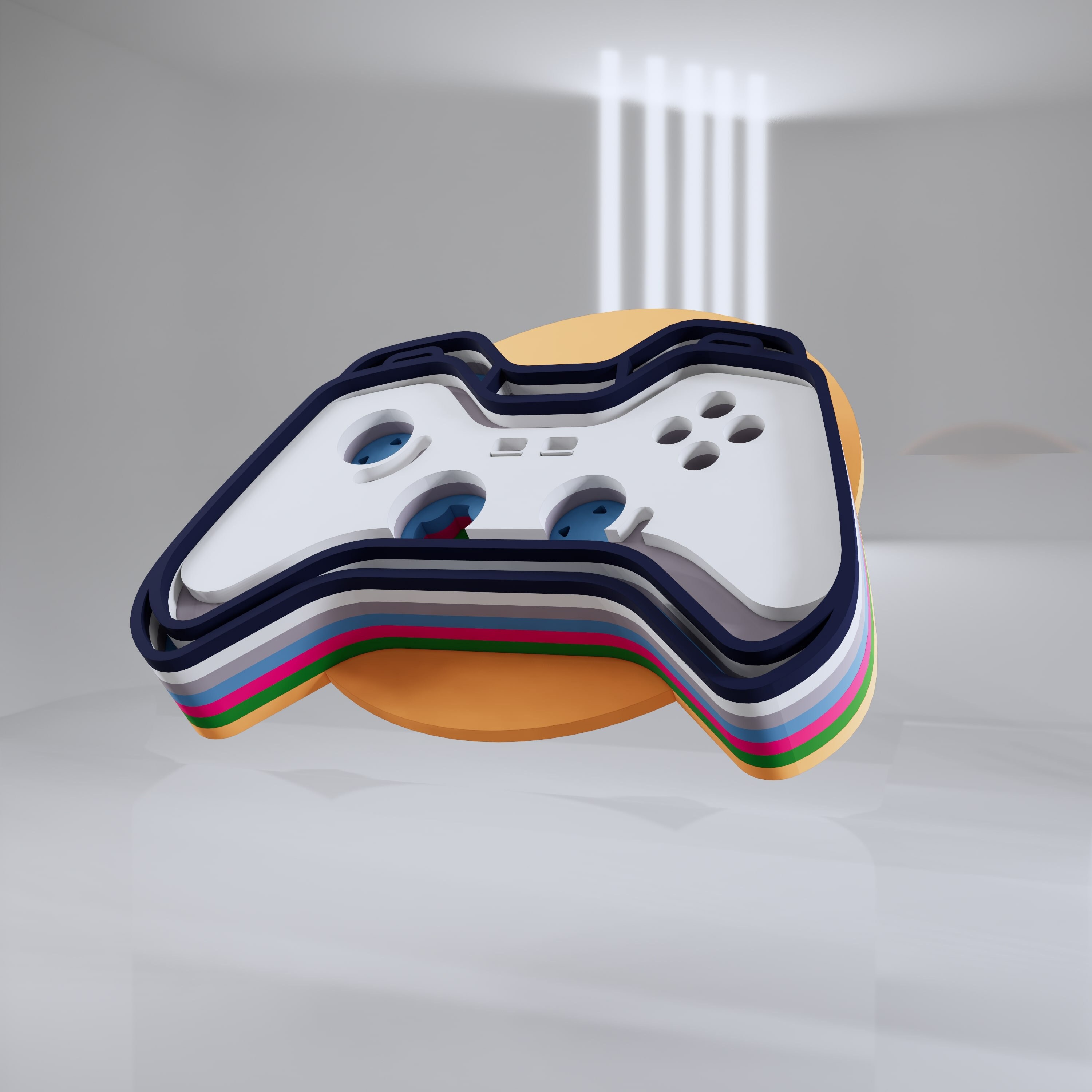 Game Controller 3D SVG File, Gamer Multilayer Design, Laser Cut Files ...