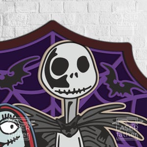 Jack and Sally Layered SVG, Plywood Laser Cut, Engraving Files, NBC ...