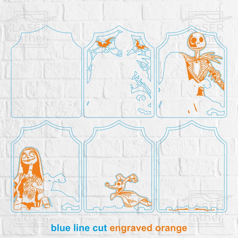 Jack and Sally Layered SVG, Plywood Laser Cut, Engraving Files, NBC ...