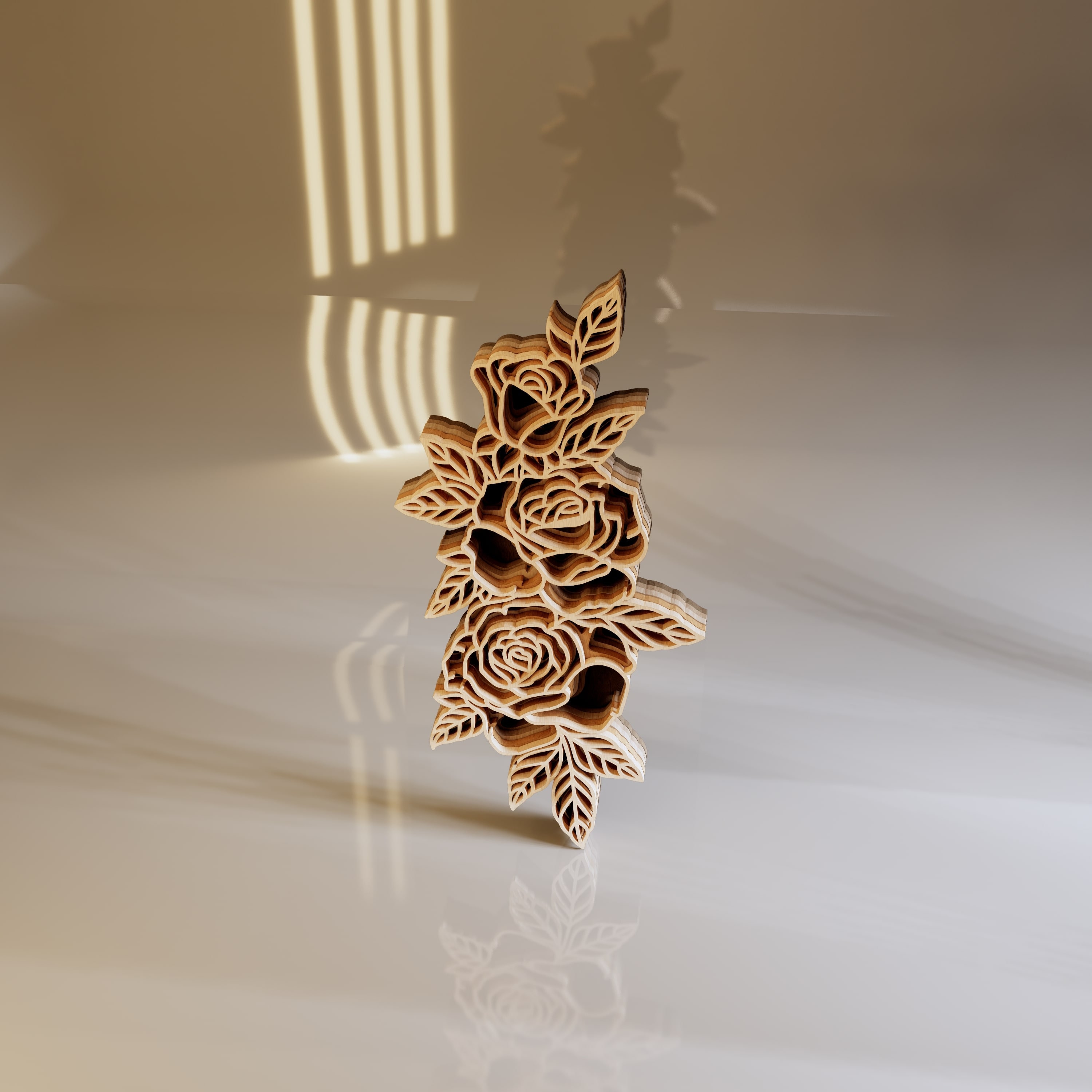 Flowers 3D Layered SVG File Laser Cut File Flowers Mandala - Etsy