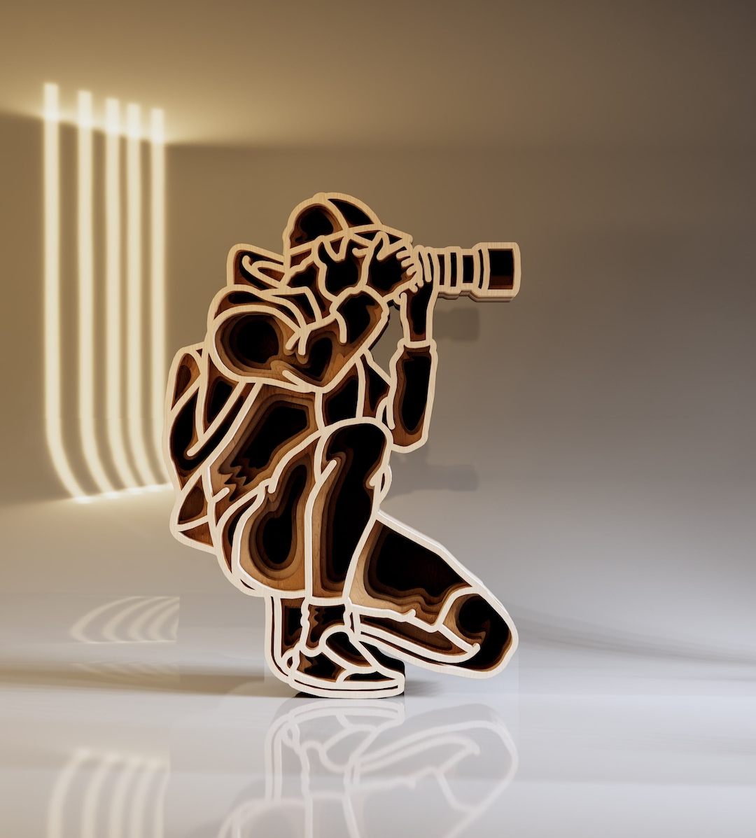 3D Photographer SVG Layered File, Laser Cut Files, Home Decor for ...