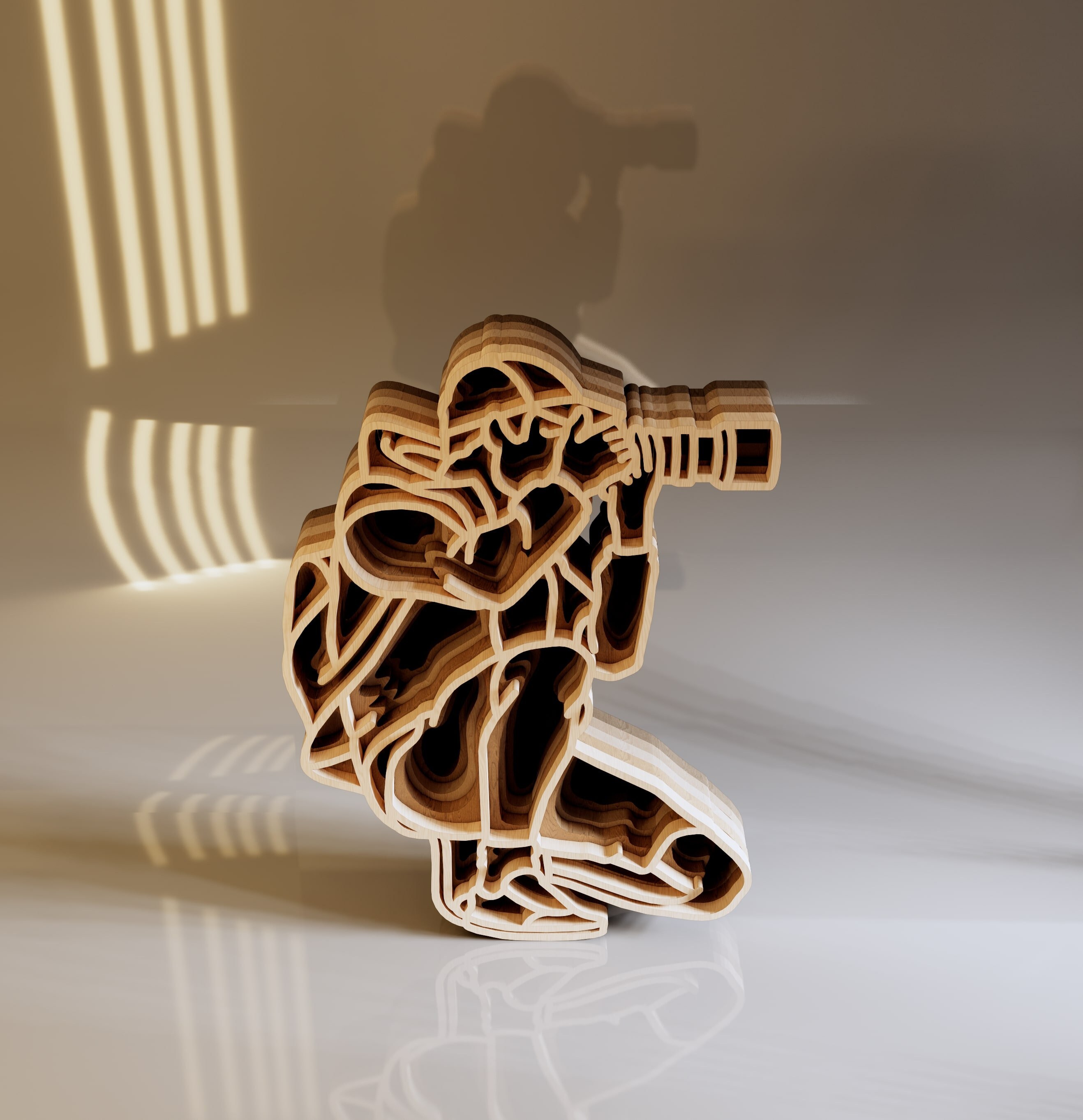 3D Photographer SVG Layered File, Laser Cut Files, Home Decor for ...