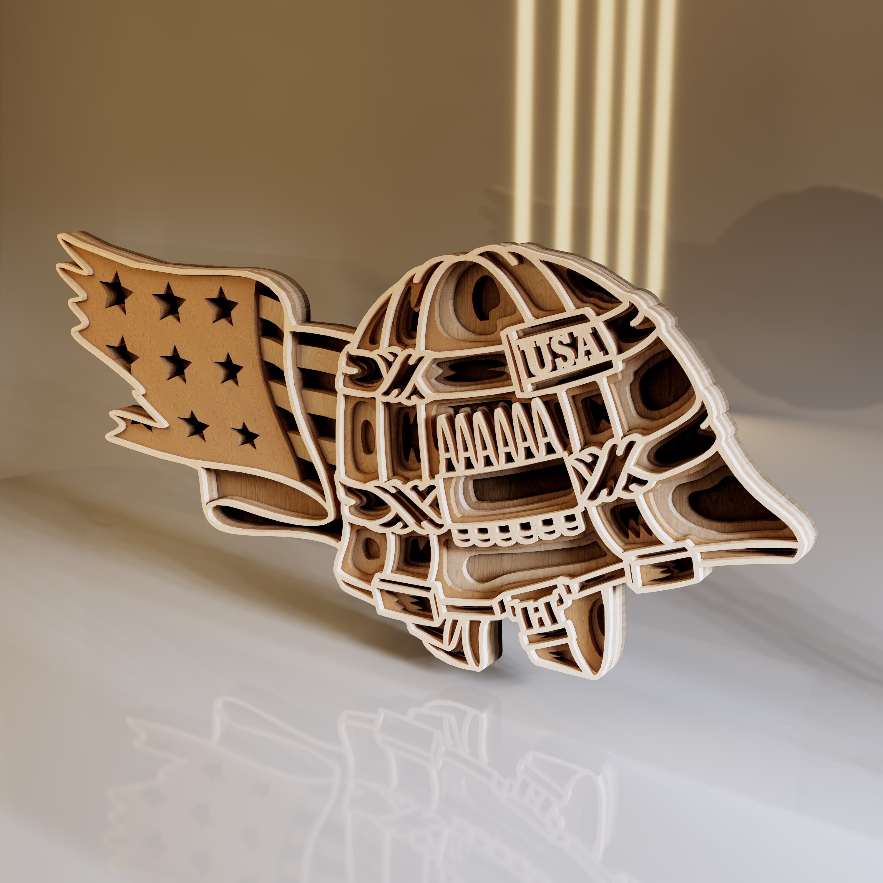 Helmet 3D Multilayer SVG Laser Cut File Helmet Digital Art - Etsy