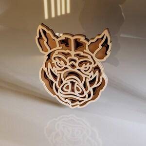 Boar SVG Layered 3D File, Craft Laser Cut Files, Mandala Home Decor ...