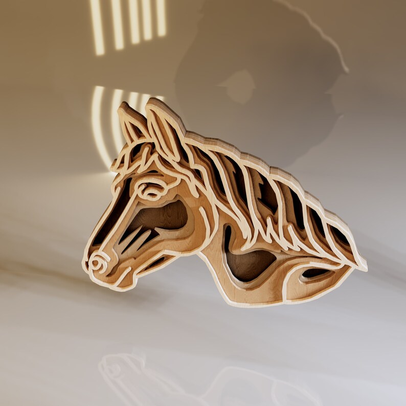 Horse Svg Layered File, Laser Cut Files, Home Decor for Man Cave ...
