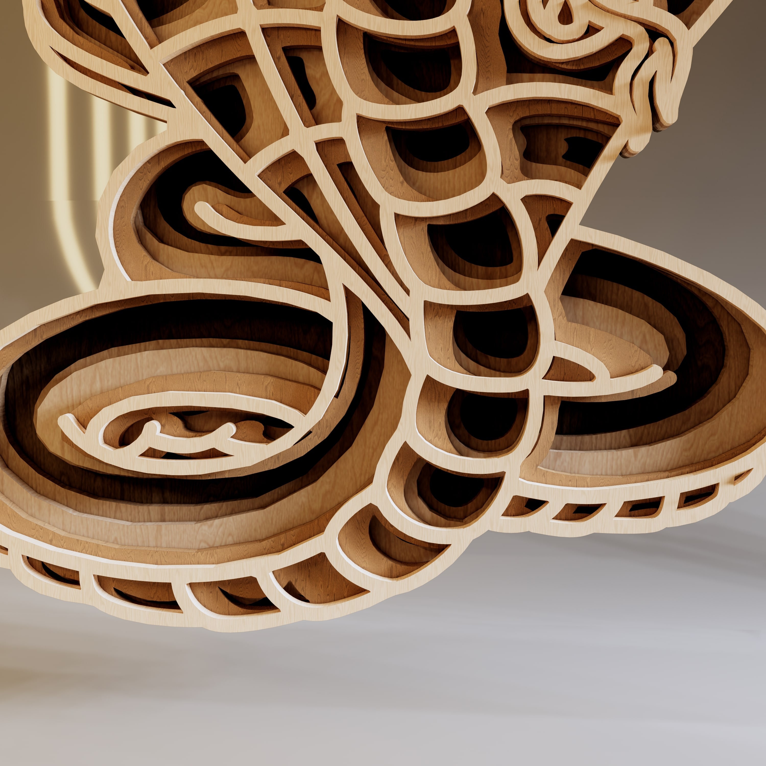3D Cobra Layered SVG, Laser Cut File, Cobra Digital Art, Gift for ...