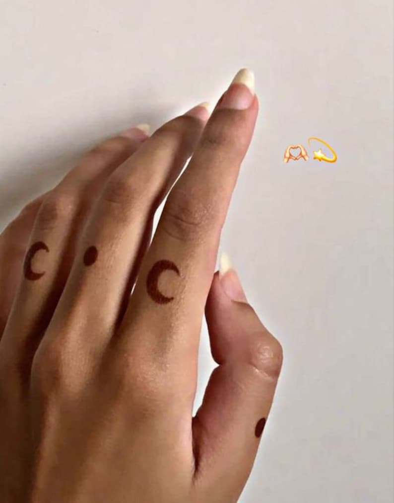 Moon Shape, Modern Henna Stencils Easy to Apply - Etsy