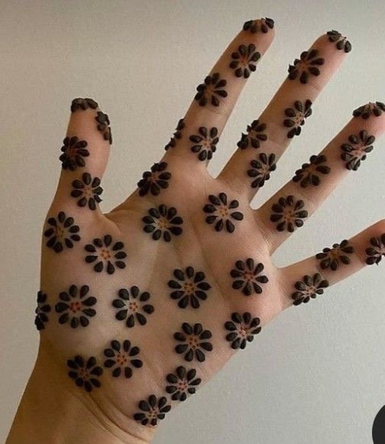 72-piece Modern Flower Shape Henna Stencil Set – Easy to Apply DIY ...