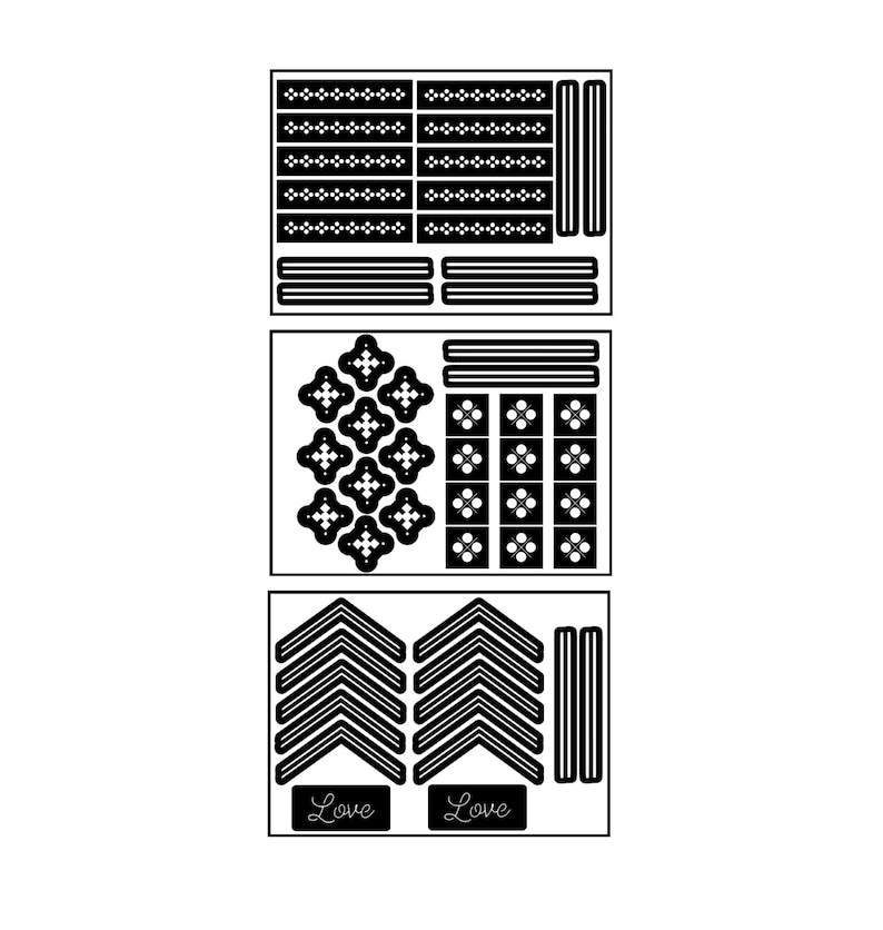 Henna Ring Stencils Kit: 6 Unique Finger Tattoo Designs - Etsy